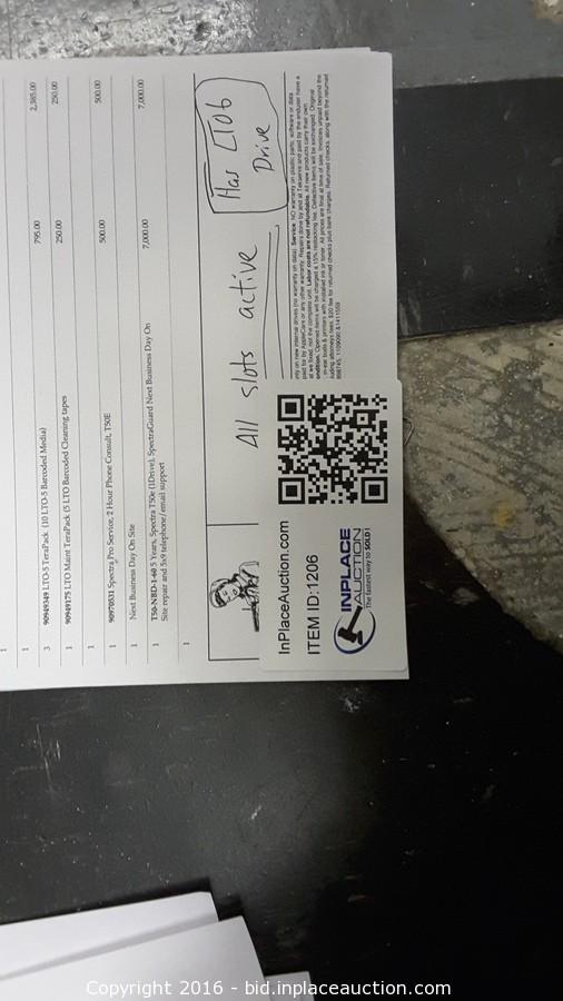 InPlace Auction - Auction: Harris Publications ITEM: Spectra T50E LTO-5 ...